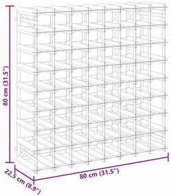 vidaXL Marketos Stojan na víno na 72 lahví černý masivní borové dřevo