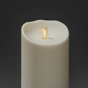 Dekorativní svíčka LED IP44 krémově bílá roztavená 18,4 cm