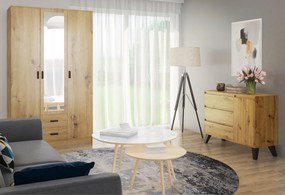 Skříň se zrcadlem 3d2s dub artisan Kami