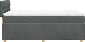 Box spring postel s matrací tmavě šedá 90x190 cm textil 3288843