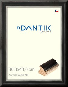 DANTIK rámeček 30x40 | ANIVERSA černá AG (Plexi Čiré)