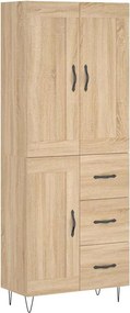 Skříň highboard dub sonoma 69,5 x 34 x 180 cm kompozitní dřevo 3200036