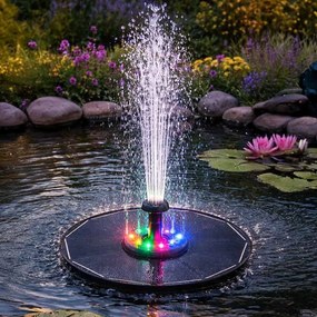Solární plovoucí fontána - LUARO KX2855 - 16 cm - RGB LED
