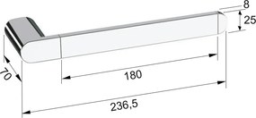 Sapho, FLORI držák ručníků otevřený, černý, RF006/15
