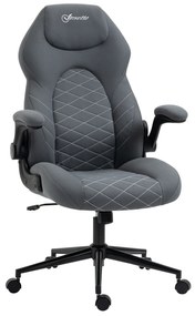 Vinsetto Ergonomická kancelářská židle Vinsetto, kancelářská židle s houpací funkcí, nastavitelnými područkami a měkkým polštářem, otočná židle pro k…