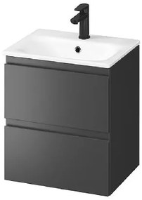 Cersanit Moduo - Skříňka s umyvadlem, 57x49x40 cm, 2 zásuvky, antracit S801-471-DSM