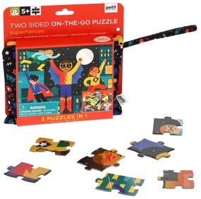 Petit Collage Oboustranné puzzle Superhrdinové