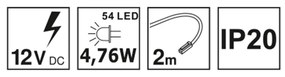 A-Interiéry LED osvětlení zrcadla Aleo LED 45 12V SET - aleo led45set