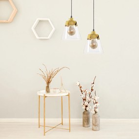 Toolight - Stropní svítidlo E27 60W APP895-1CP, zlatá, OSW-07022