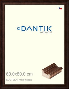 DANTIK rámeček 60x80 | KOSTELNÍ malá hnědá (Plexi Čiré)
