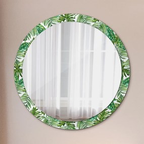 Kulaté dekorativní zrcadlo Džungle odchází fi 100 cm
