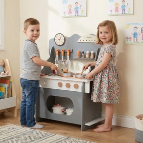 Costway Dětská kuchyňka na hraní s kompletním příslušenstvím pro panenky krávy