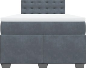 Box spring postel s matrací tmavě šedý 120x190 cm samet 3286271
