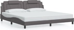 Rám postele Viana s LED bez matrace šedý 200 x 200 cm 3214046