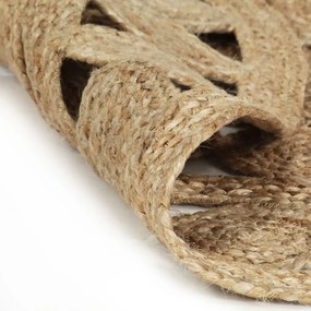 Ručně vyrobený koberec ze splétané juty 90 cm 133710