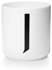 DESIGN LETTERS Porcelánový hrneček/dózička Letters 300 ml J, černá barva, bílá barva, porcelán