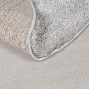 Flair Rugs, Kusový koberec Shaggy Teddy Grey kruh, 133x133 (průměr) kruh, šedá, ložnice
