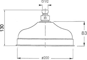 Sapho Sapho, ANTEA hlavová sprcha, průměr 200mm, chrom, SOF2001