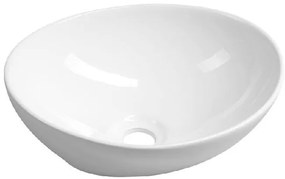 Aqualine Keramika - Umyvadlo na desku, 420x340 mm, bez otvoru pro baterii, bílá 49412
