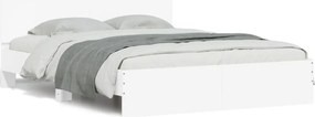 vidaXL Rám postele s čelem 140 x 190 cm [3207497] Barva: Betonová šedá
