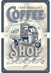 Postershop Plechová cedule: The Mobile Coffee Shop - 30x20 cm