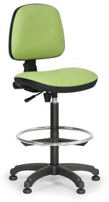Euroseat Pracovní židle s kluzáky MILANO bez područek, permanentní kontakt, opěrný kruh, zelená