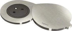Vestavná zásuvka Legrand Incara Disq 60 1x230V černá s kovovým krytem 654723