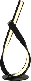 HOMCOM moderní stolní lampa - design spirálová lampa - dim. 21D x 15Š x 43V cm - černá, LED teplá bílá