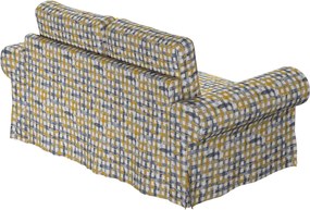 Potah na pohovku IKEA Backabro 2-místná, rozkládací barva modrá látka pletený vzor, vzorované