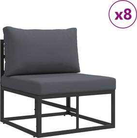 Sada zahradních pohovek 11 ks Černá Hliník 3378880