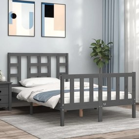 vidaXL Rám postele s čelem 120 x 200 cm masivní dřevo [3191967] Barva: Přírodní