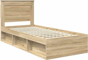 Rám postele s čelo Sonoma dub 75 x 190 cm Masivní borové dřevo 3410146