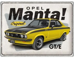 Plechová cedule Opel - Manta GT/E, (40 x 30 cm)