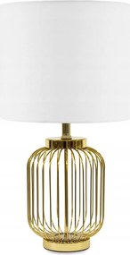 Stolní Lampa Bílá Zlatá 55 cm Kovová Loft Moderní Noční Lampa 50 60