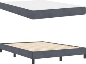 Postel s boxspringem s matrací Tmavě šedá 140 x 190 cm textil 3398690