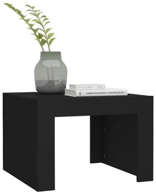 Konferenční stolek černý 50 x 50 x 35 cm dřevotříska - Default Title
