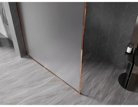 Mexen, Mexen Kioto-XF sprchová stěna s rámem 90 x 202 cm, matná 10 mm, růžové zlato - 800-090-104-60-30-X
