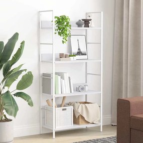 Knihovna se 4 policemi bílá 60x27,6x124,5 cm kompozitní dřevo 288224