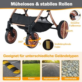 Costway 3 in 1 kočárek pro psy s ochranou proti slunci a bezpečnostním pásem