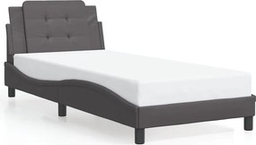 Rám postele bez matrace Zadar šedý 80 x 200 cm umělá kůže 3208145