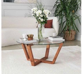 Designový konferenční stolek Calypso 75 cm dřevěný