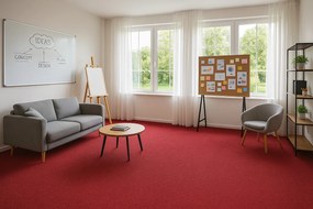 Vopi, Metrážový koberec Astra červená - neúčtujeme odřezky z role, na míru, šíře 2m,3m,4m, červená, ab (mřížka), chodba / předsíň