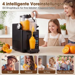 Costway 1,5 L Slush stroj s kompresorem Stroj Slushie s LED dotykovým ovládáním
