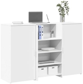 Recepční stůl bílý 155x50x103,5 cm kompozitní dřevo 3324196