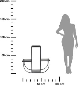 STOJAN NA KVĚTINÁČ ARKA 70X24X72 CM ČERNÁ