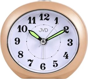JVD Netikající tichý ručkový budík s osvětlením s plynulým chodem JVD SRP803.3