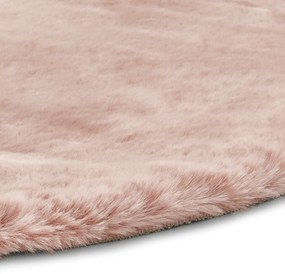 Růžový koberec Think Rugs Teddy, ⌀ 120 cm