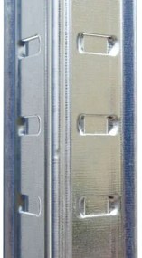 Regál 180x90x30 cm stříbrný