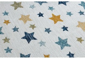 Dětský kusový koberec Hvězdičky krémový 80x150cm