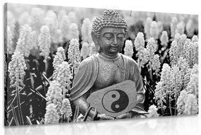 Obraz jin a jang Budha v černobílém provedení Varianta: 120x80